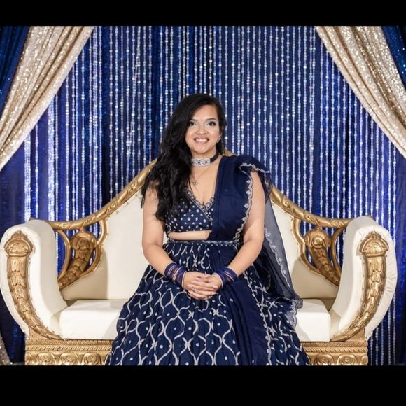 Dresses | Blue And Silver Modern Lengha Indian Outfit Formal | Poshmark